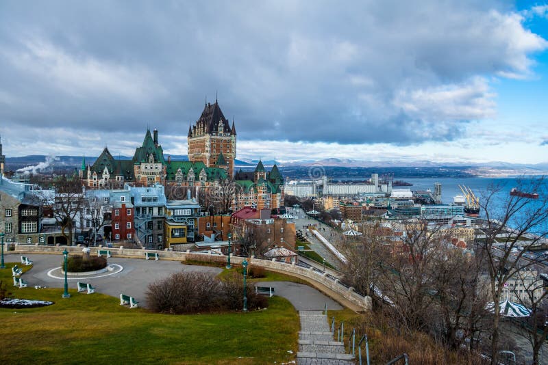 View of Quebec City Skyline with Chateau Frontenac - Quebec City ...