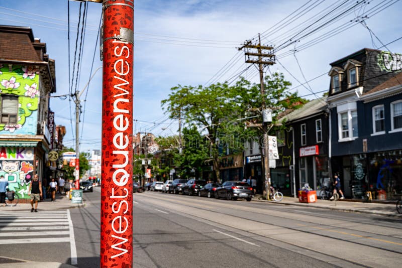 View of Queen Street West in Downtown Toronto. Editorial Stock Image ...