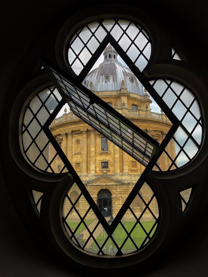 View of Radcliffe Camera in Oxford through a Decorative Window ...