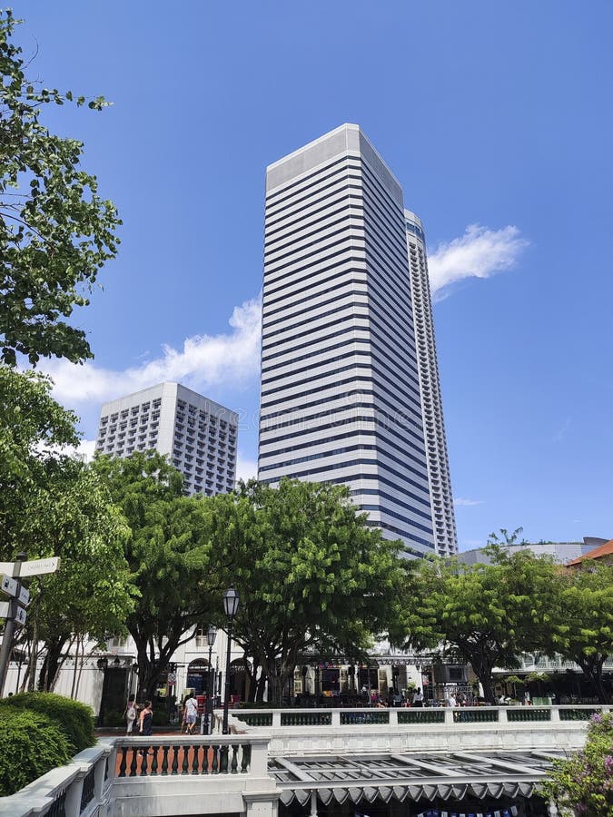 View of Raffles City Building Located at City Hall, Singapore Editorial ...