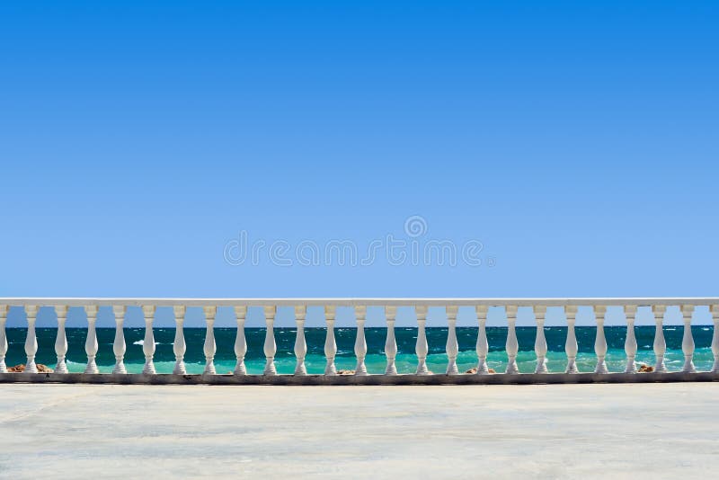 View of railing stock image. Image of white, nature, balustrade - 15840601