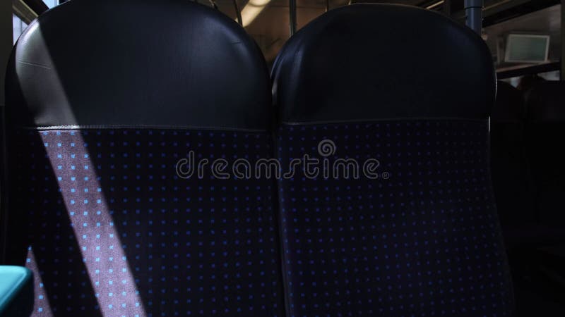 View on Railroad Track from the Window of Fast Train. 4K Interior View ...