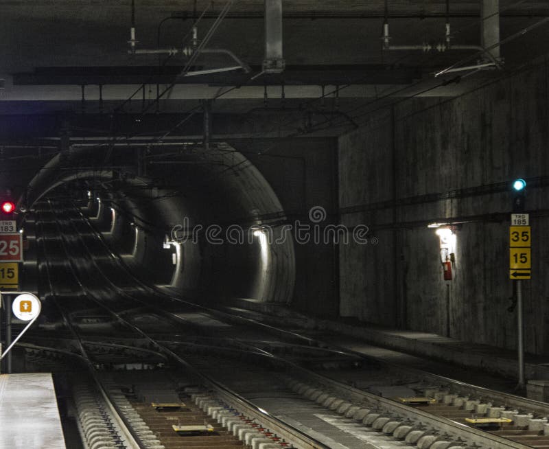 View of the Railroad Tracks. Railway Transport Stock Photo - Image of ...