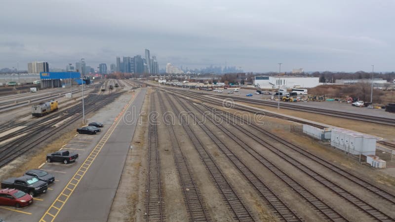 View of the Railway from Above in Toronto Editorial Photo - Image of ...