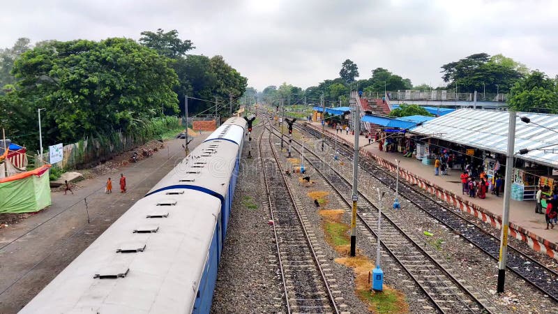 A View of the Railway Station from the Over Bridge of the Indian ...