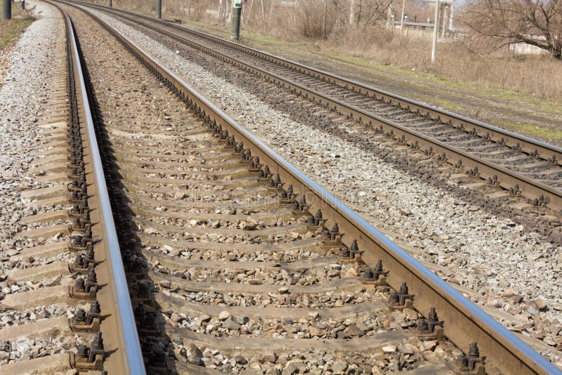 View on the railway track stock photo. Image of outdoor - 68800304