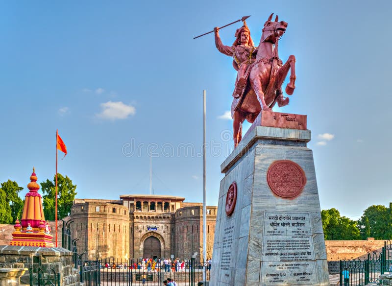 Statue of Bajirao Peshwa, a Famous Indian Warrior at Shaniwar Wada ...