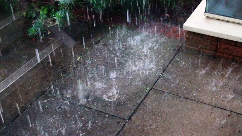 View of Rain Dropping on Wet Ground Stock Footage - Video of pattern ...