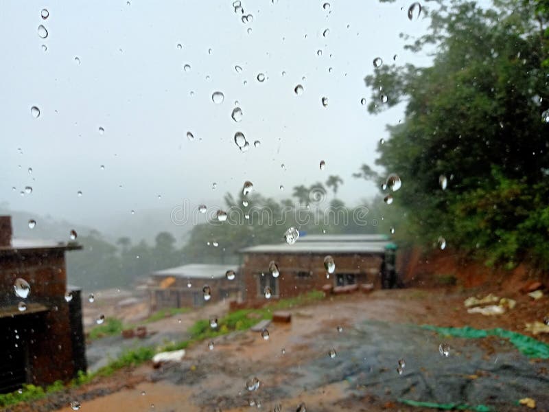 View of Rain and the Water Drops Stock Image - Image of morning ...
