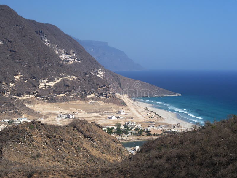 View on Rakhyut stock image. Image of coast, dhofar, indian - 65240809
