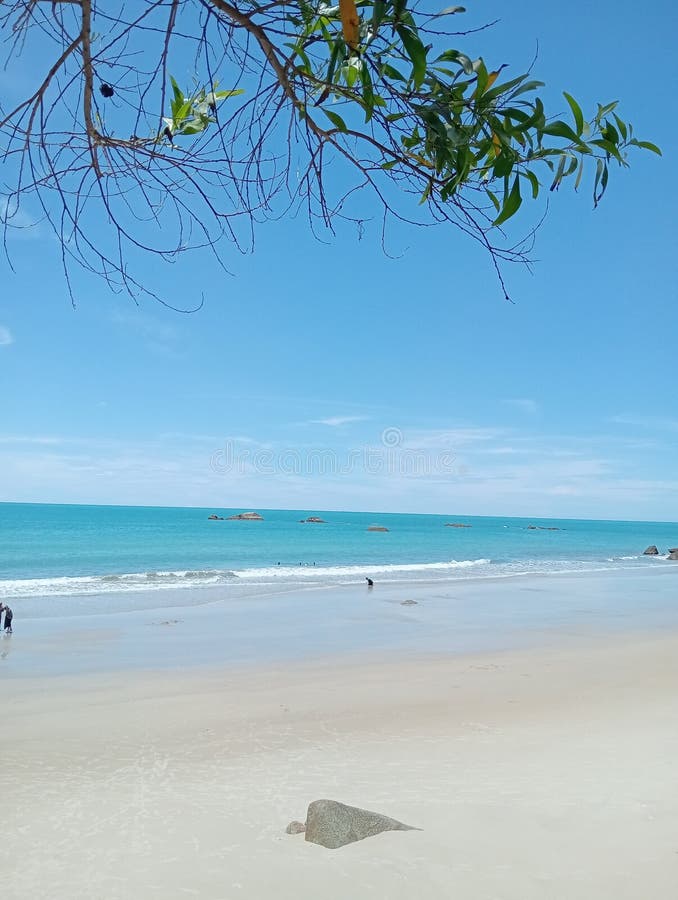 View of Rambak Beach in Bangka Belitung Stock Image - Image of cape ...