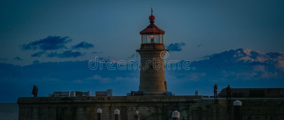 View of Ramsgate Lighthouse at Sunset. England, UK Stock Image - Image ...