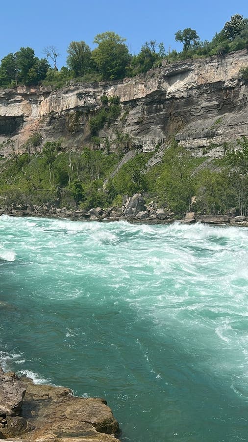 View of the Rapids from White Water Walk at Niagara Falls in Ontario ...
