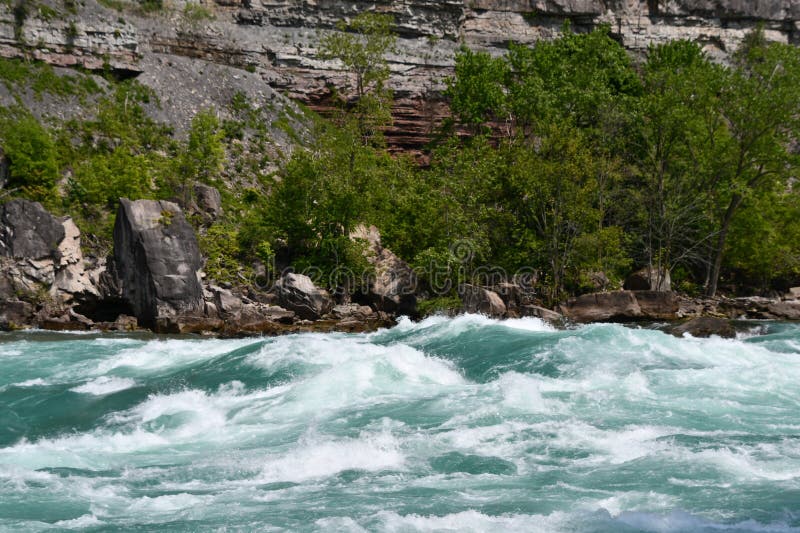 View of the Rapids from White Water Walk at Niagara Falls in Ontario ...