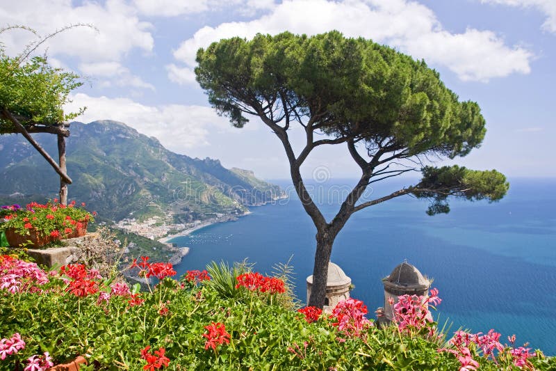 View from Ravello stock image. Image of italian, pine - 21509605