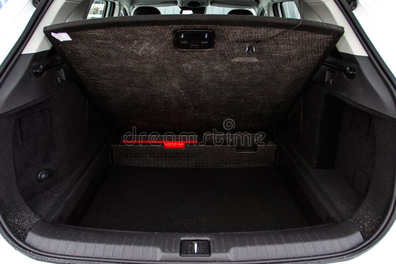 View of the Rear Storage Area in a SUV Car. Stock Photo - Image of ...