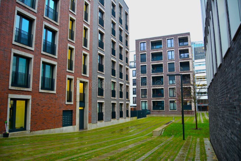 View of the Red Brick Office Building Stock Photo - Image of exterior ...