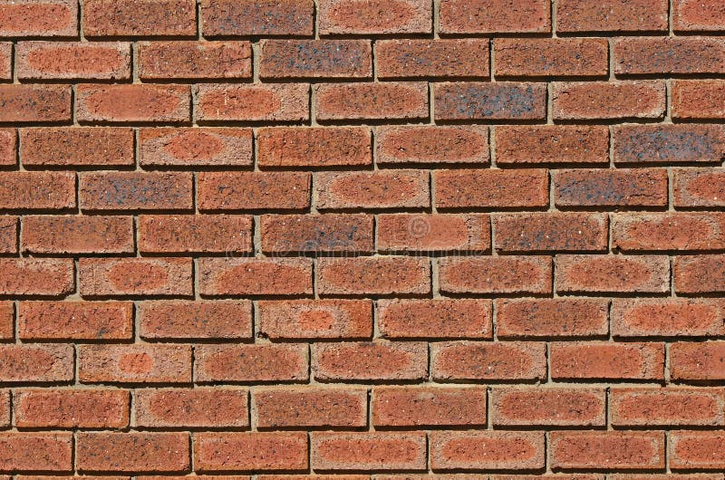VIEW of a RED BRICK WALL stock image. Image of mortar - 124436065
