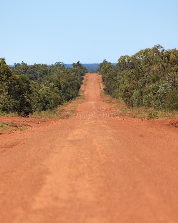 View of the Red Dirt Road in the Nature Stock Photo - Image of park ...