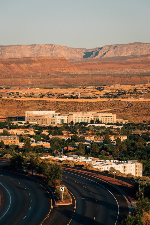 View of Red Hills Parkway, in St. George, Utah Stock Photo - Image of ...