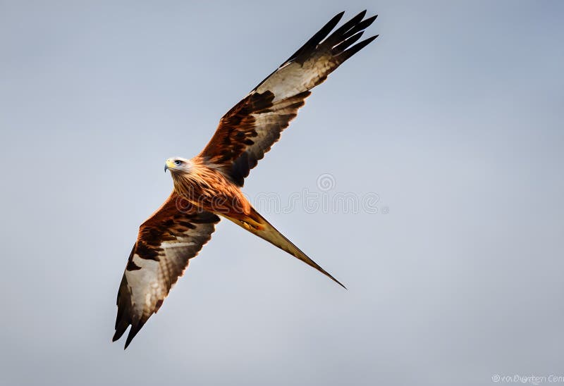 A view of a Red Kite stock illustration. Illustration of nature - 322771695