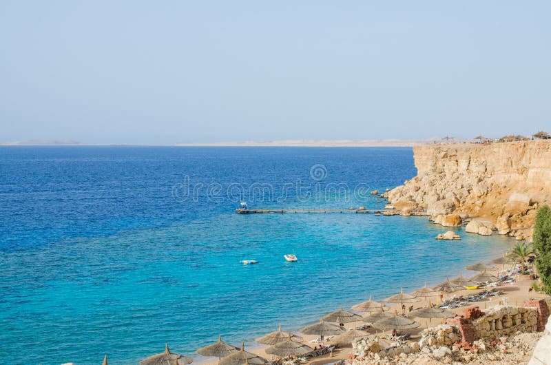 View of the Red Sea and the Beach. Summer at the Sea Stock Image ...