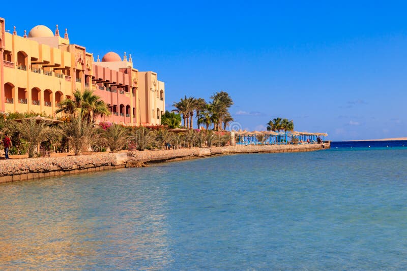 Beach on Red Sea, Hurghada, Egypt Stock Photo - Image of nature, beach ...