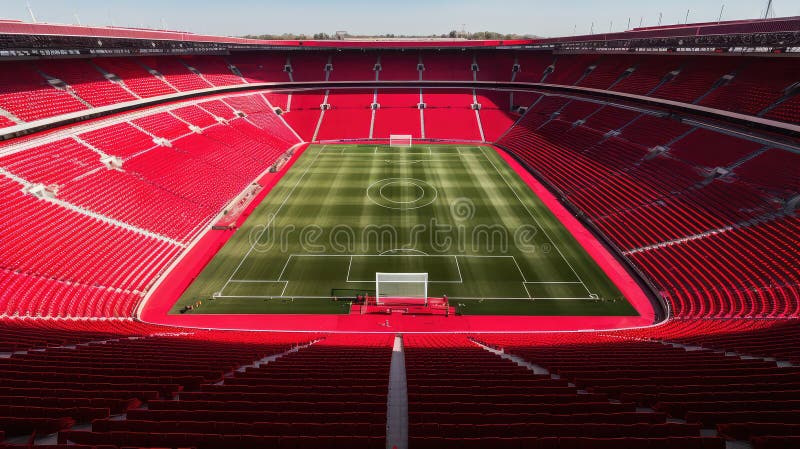 View red stadium stock illustration. Illustration of size - 340010856