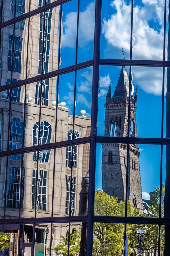 A View Reflection of the Old South Church in a Buildings Windows in ...