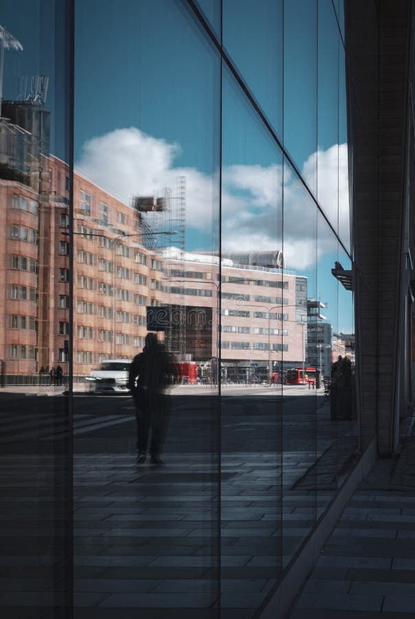 View of Reflection in a Window Stock Photo - Image of symmetry ...