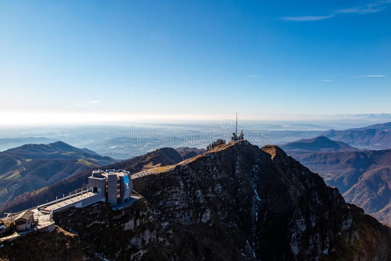 View of the Refugees on the Peak of Mount Generoso Stock Image - Image ...