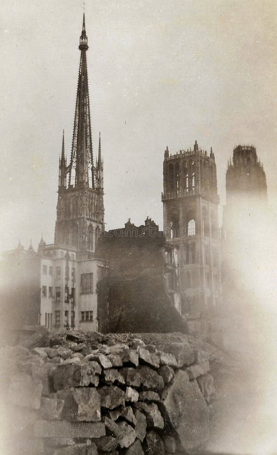 Reims after WWII editorial photo. Image of bombing, europe - 277752736