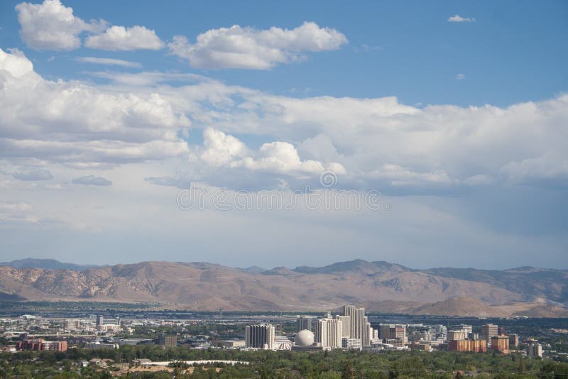 View of Reno stock image. Image of eldorado, lonely, mountainous - 26877245