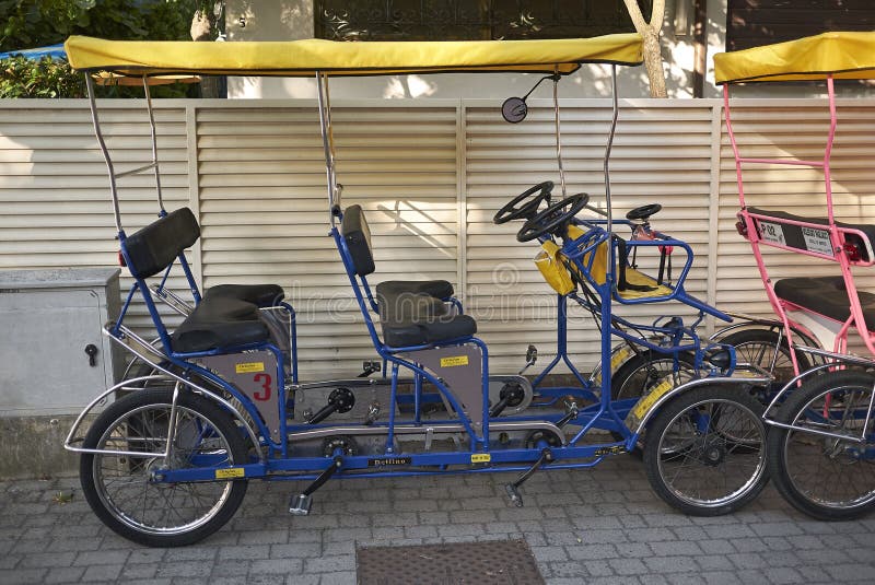 Surrey Bikes for Rent, Villa Borghese, Rome, Italy Editorial ...