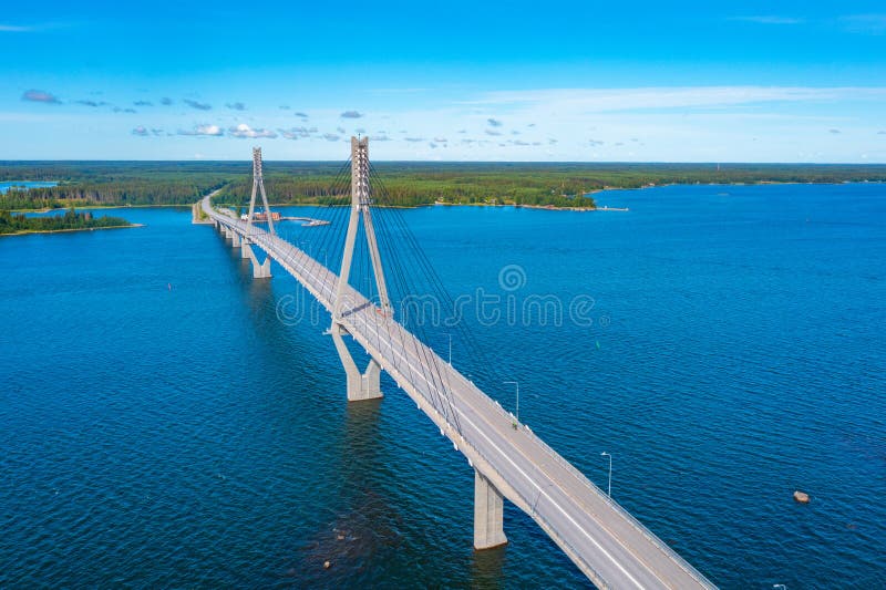 View of Replot Bridge in Finland Stock Image - Image of construction ...