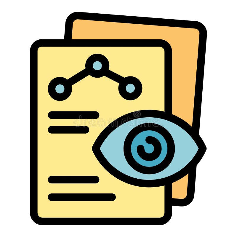 View Report Icon Vector Flat Stock Illustration - Illustration of ...