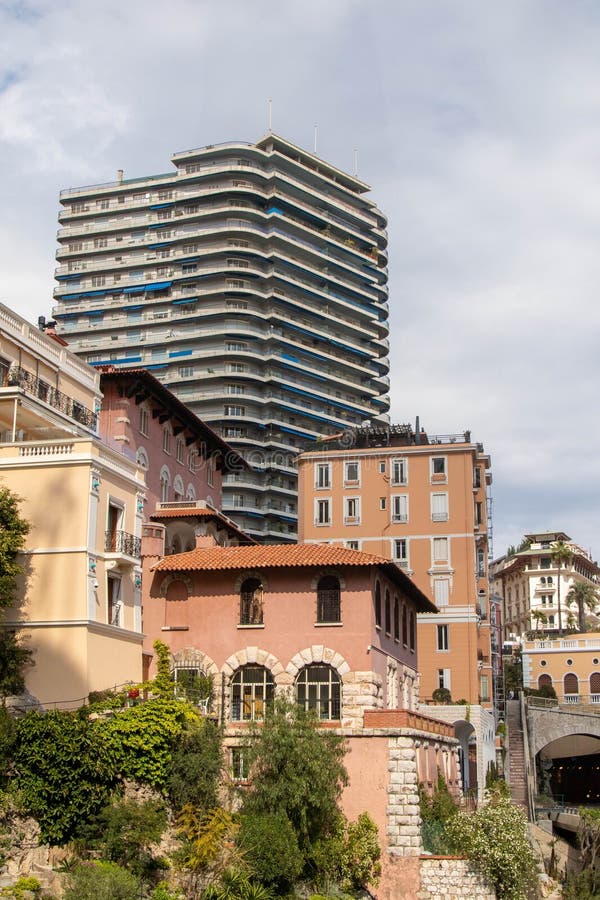 A View of Residential Buildings in the Principality of Monaco Editorial ...