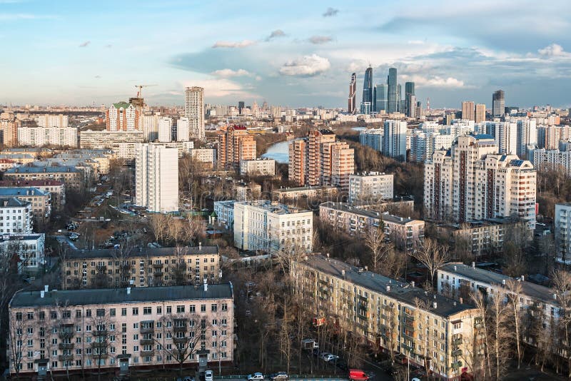 View of the Residential and Financial Development of Moscow Stock Image ...
