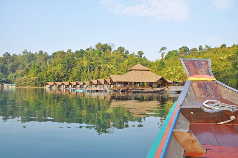 View of Resort in Ratchaprapha Dam Stock Image - Image of rajjaprapha ...