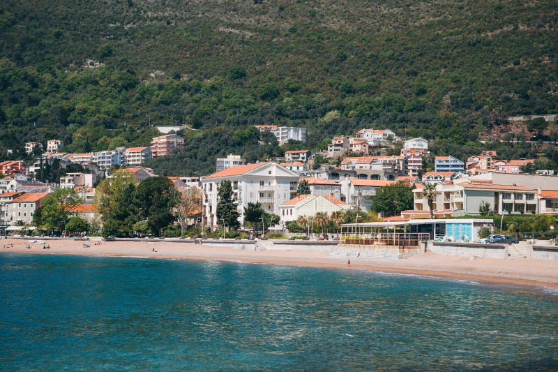 View of the Resort Town of Petrovac. Stock Photo - Image of beach ... View of the Resort Town of Petrovac. Stock Photo - Image of beach ...