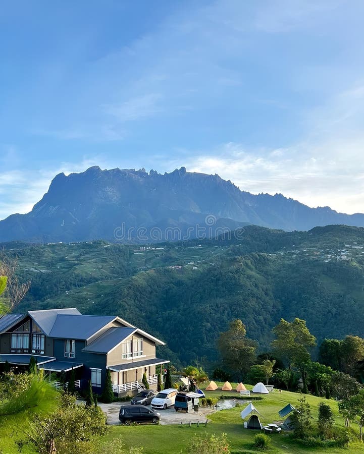 View of the Rest House in the Kinabalu Mountain Foot Area Stock Photo ...