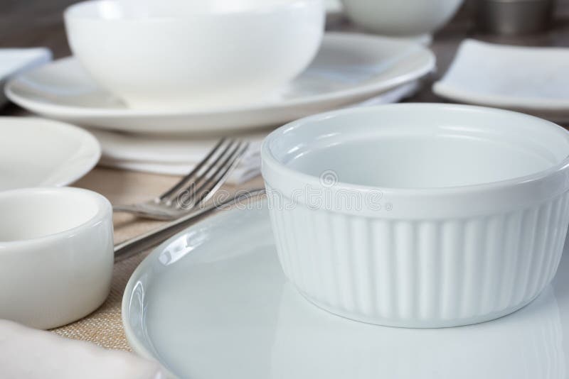 Empty dishes stock image. Image of bowl, shelf, plate - 183453253