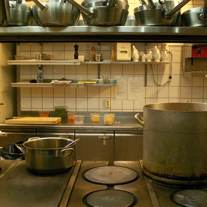 View of a Restaurant Kitchen Editorial Stock Image - Image of equipment ...