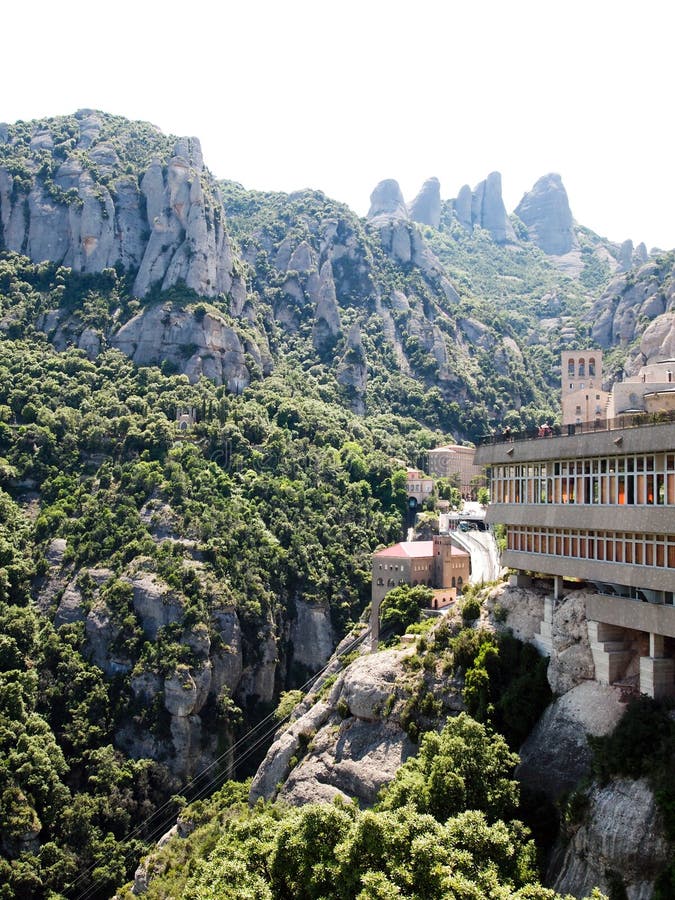 View of the Slopes of the Mountain Area of Montserrat. Stock Image ...