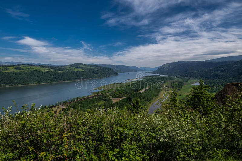 View from Resting Stop in Oregon Stock Photo - Image of panorama, green ...