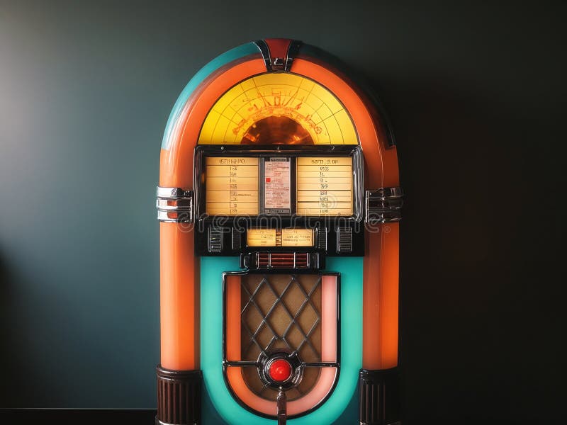 View of Retro Looking Jukebox Machine - Generated by Ai Stock ...
