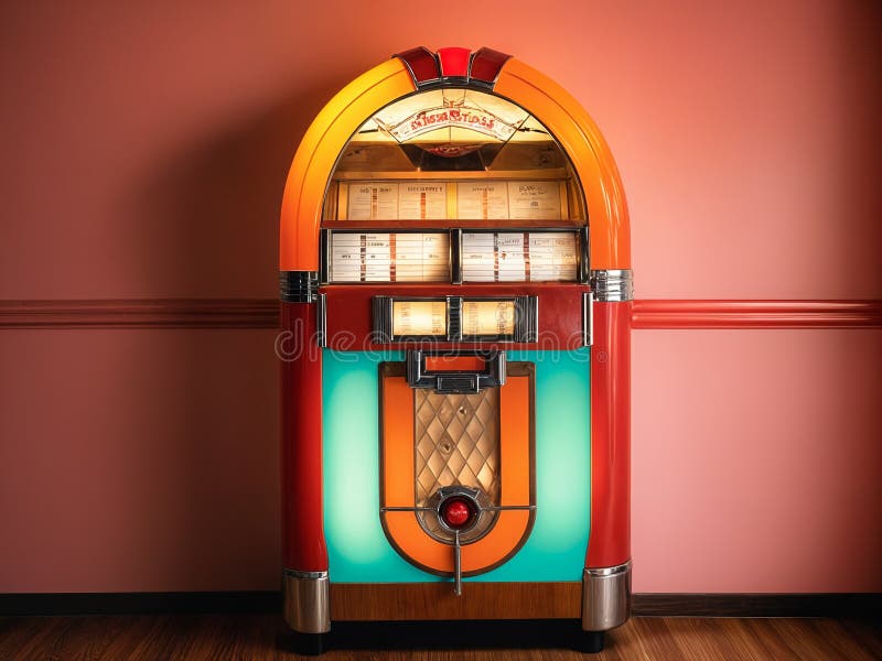 View of Retro Looking Jukebox Machine - Generated by Ai Stock ...