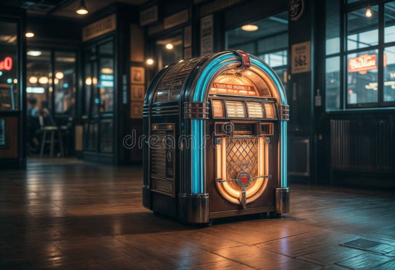 View of Retro Looking Jukebox Machine - Generated by Ai Stock ...