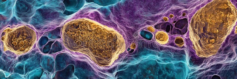 This View Reveals Intricate Cellular Structures with Unique Shapes and ...