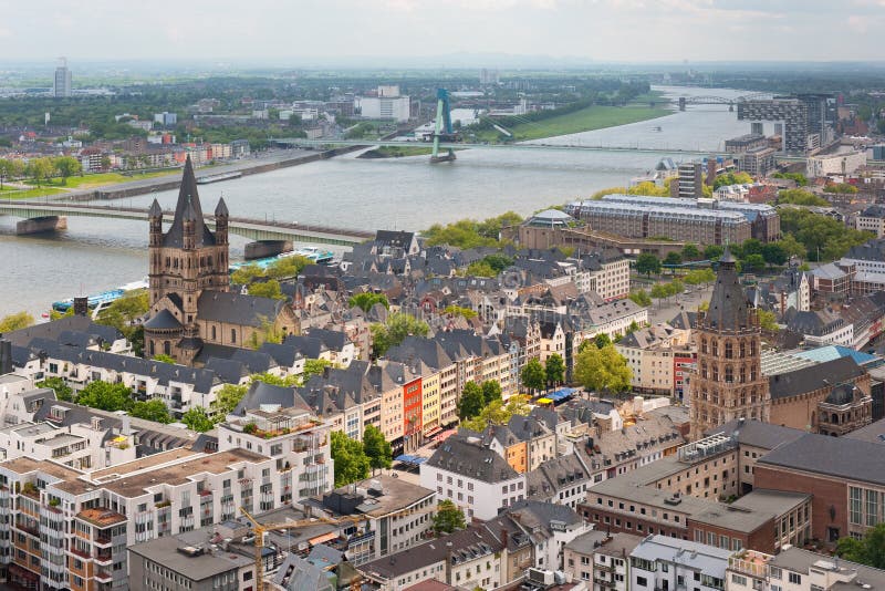 View of the Rhein and Cologne Stock Photo - Image of rhein, roof: 25778594